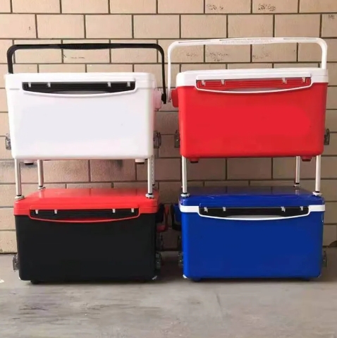 Fishing Cooler Tackle Box Multifunction Fishing Life Box With Wheel ...
